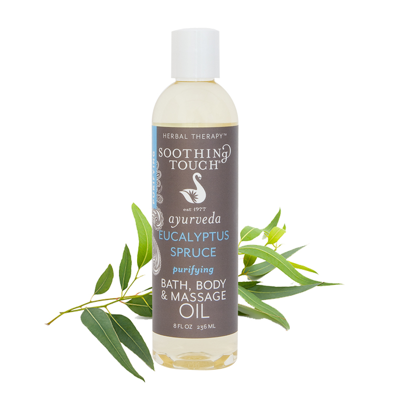 Eucalyptus Spruce Bath Body And Massage Oil 8 Oz